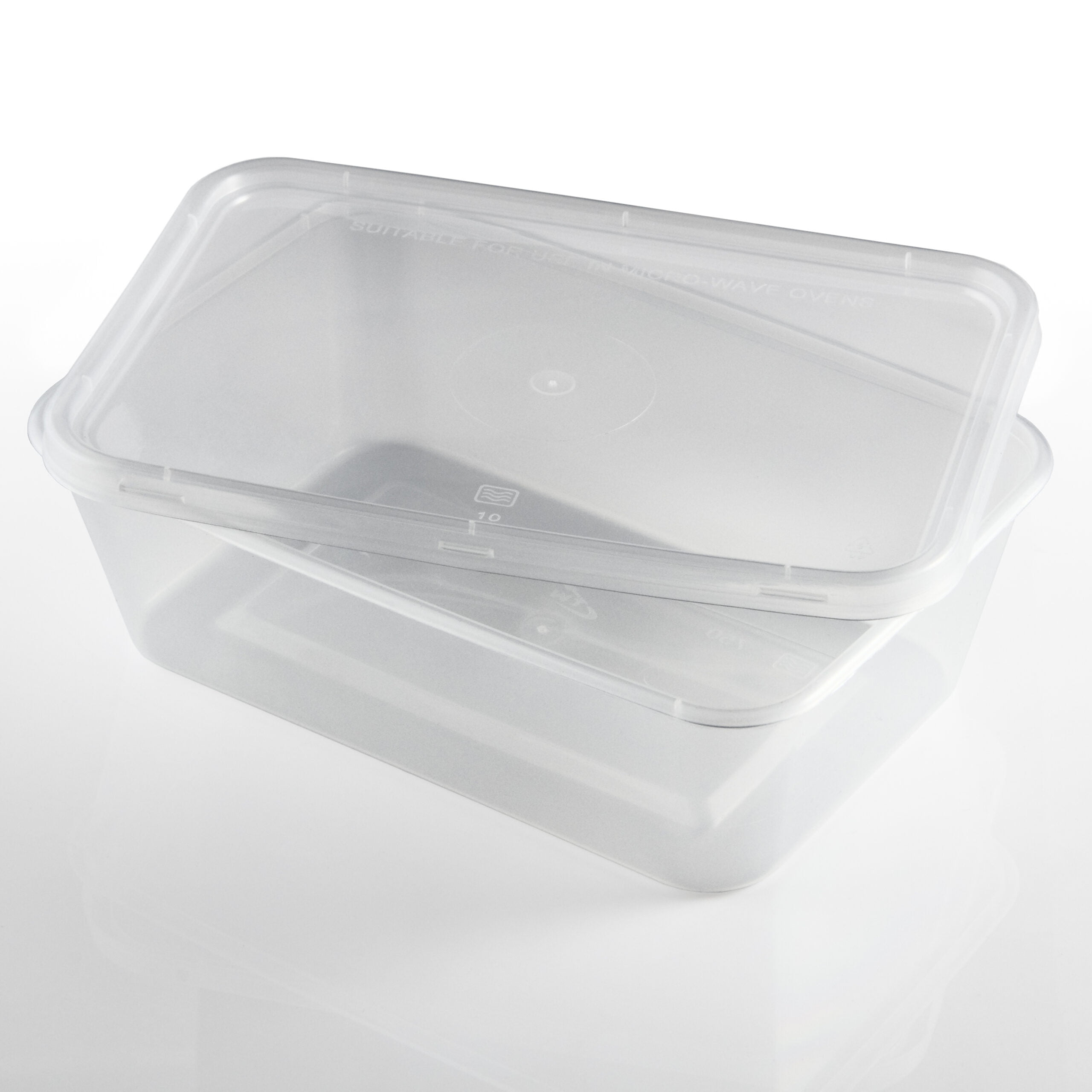 750cc Microwaveable Plastic Container with Lids Recyclable (Case of 250 ...