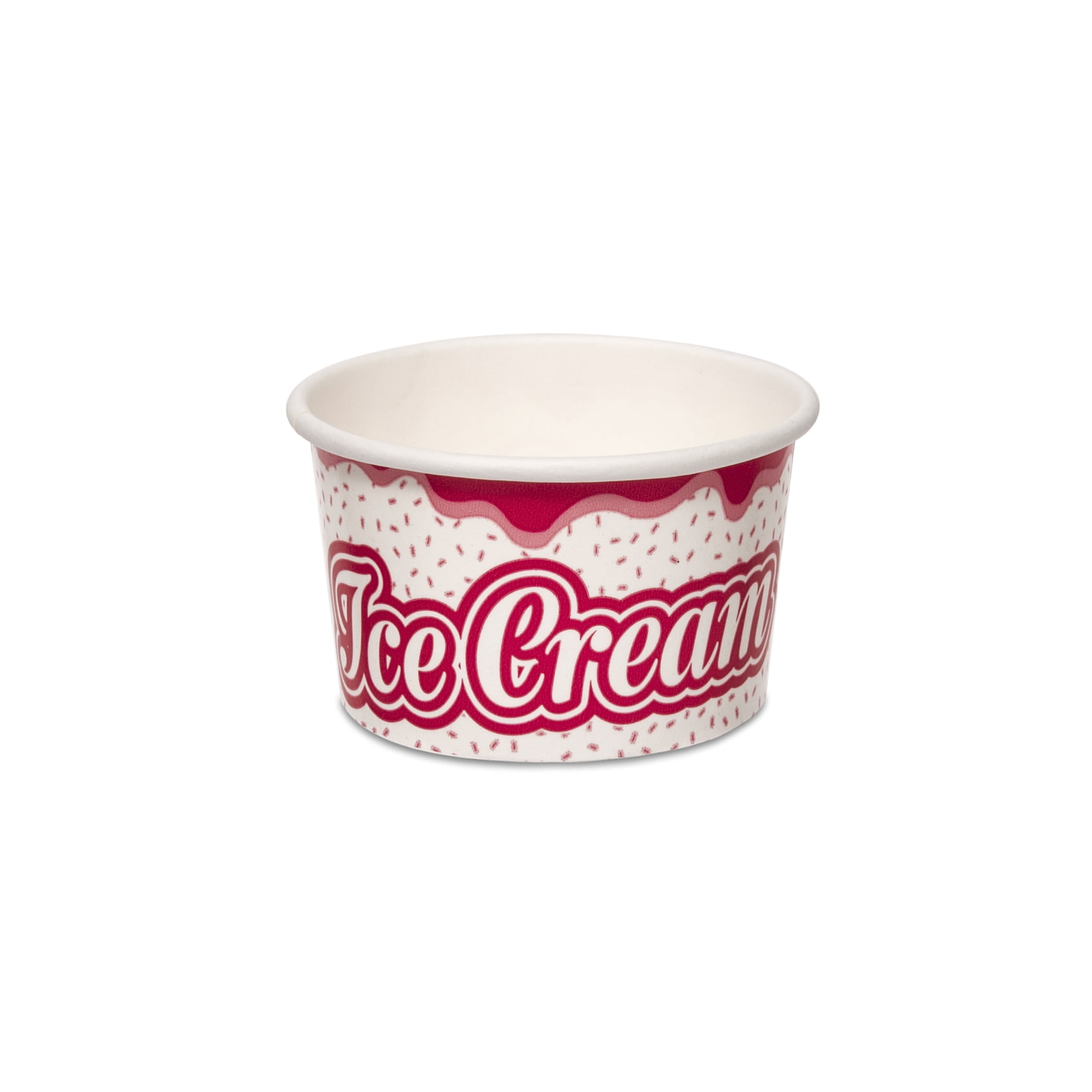 Pink Paper Ice Cream Tub (100ml/3.5oz) - RECYCLABLE - Purple Planet ...