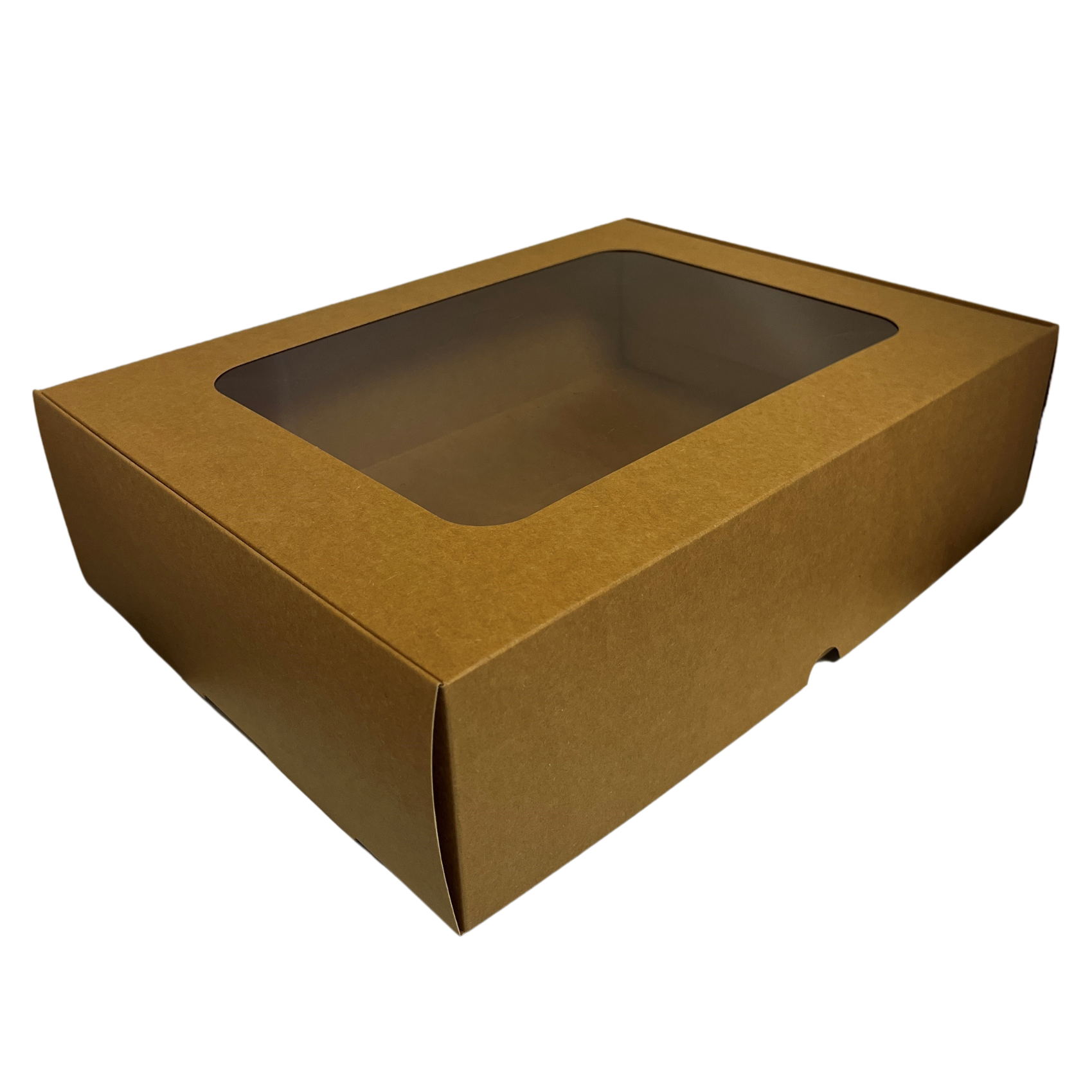 Recyclable Kraft Large Windowed Platter Box (Case of 50) - Purple ...