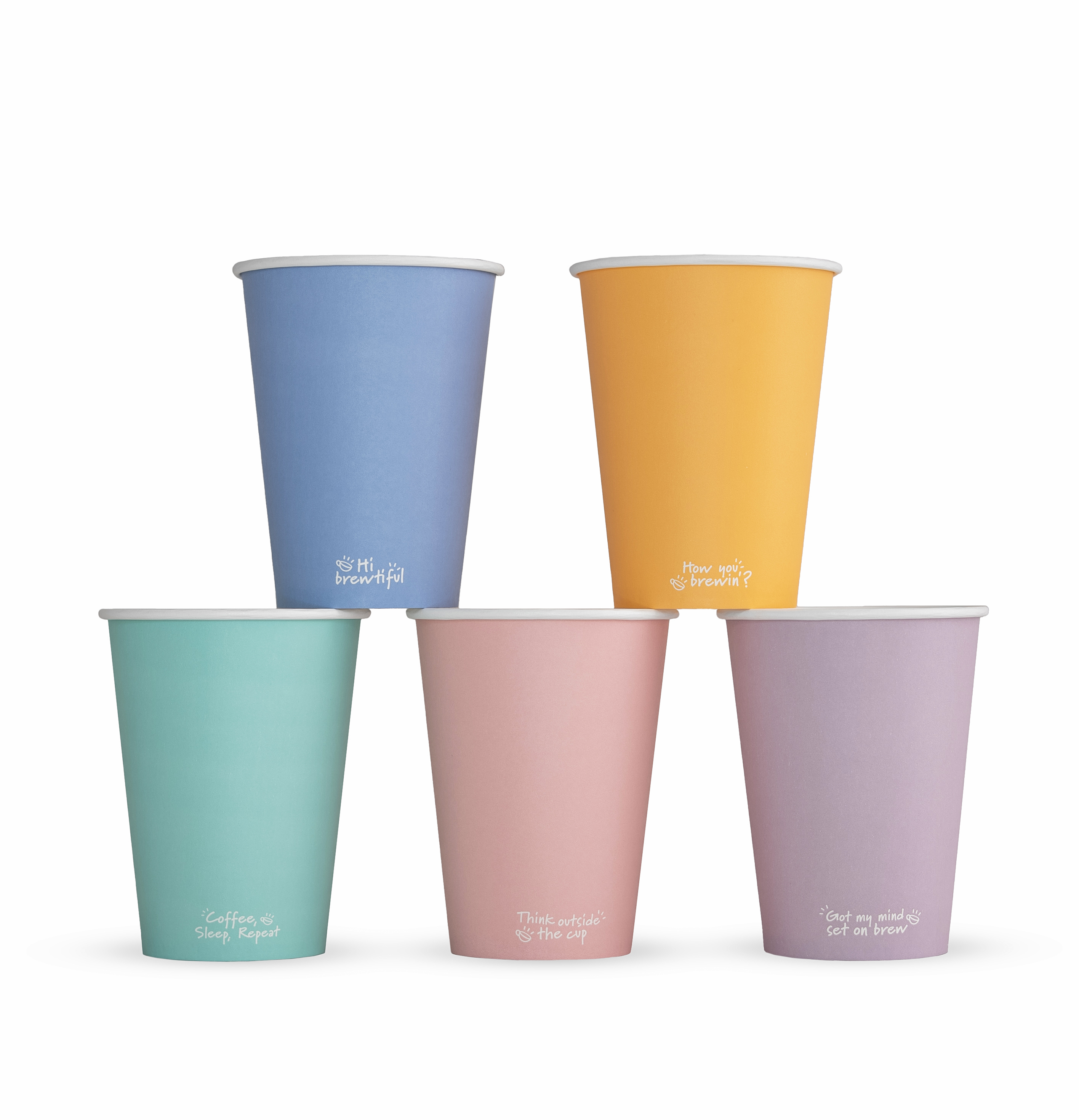 Vegware 12oz Single Wall Feel Good Takeaway Hot Cup, 89 Series ...