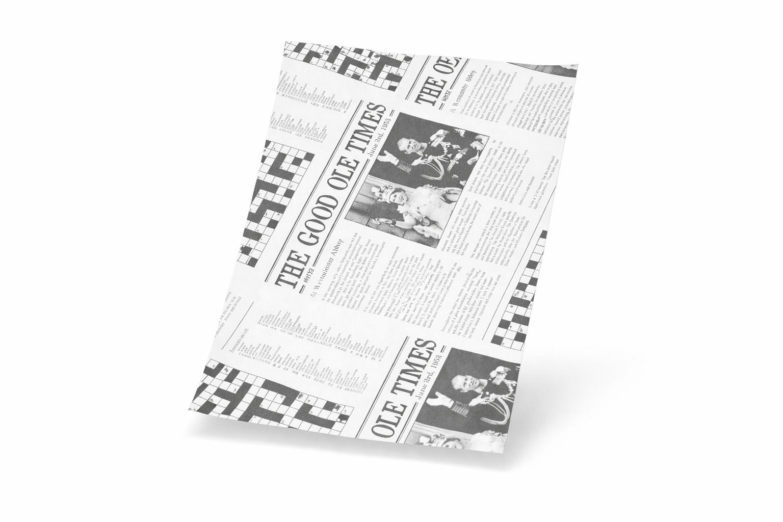Newspaper Printed Greaseproof Paper Sheets – 375mm x 245mm Food Safe ...